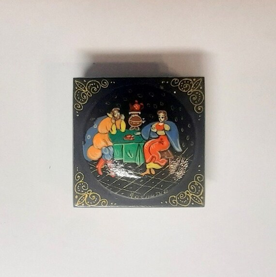 Soviet Hand painted box. Soviet wooden box. Soviet je… - Gem