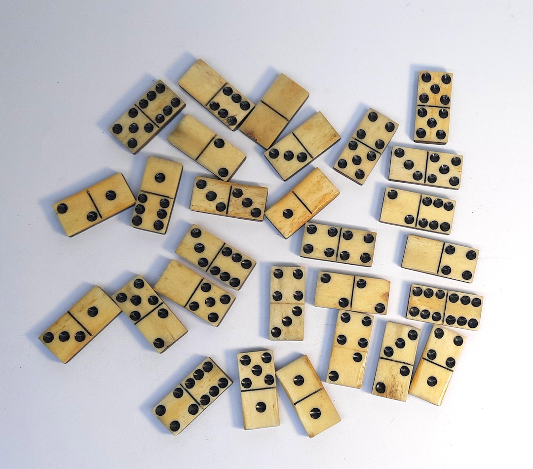 Dominoes 1930s. Made of Made of Bone and Wood.board Game.vintage ...