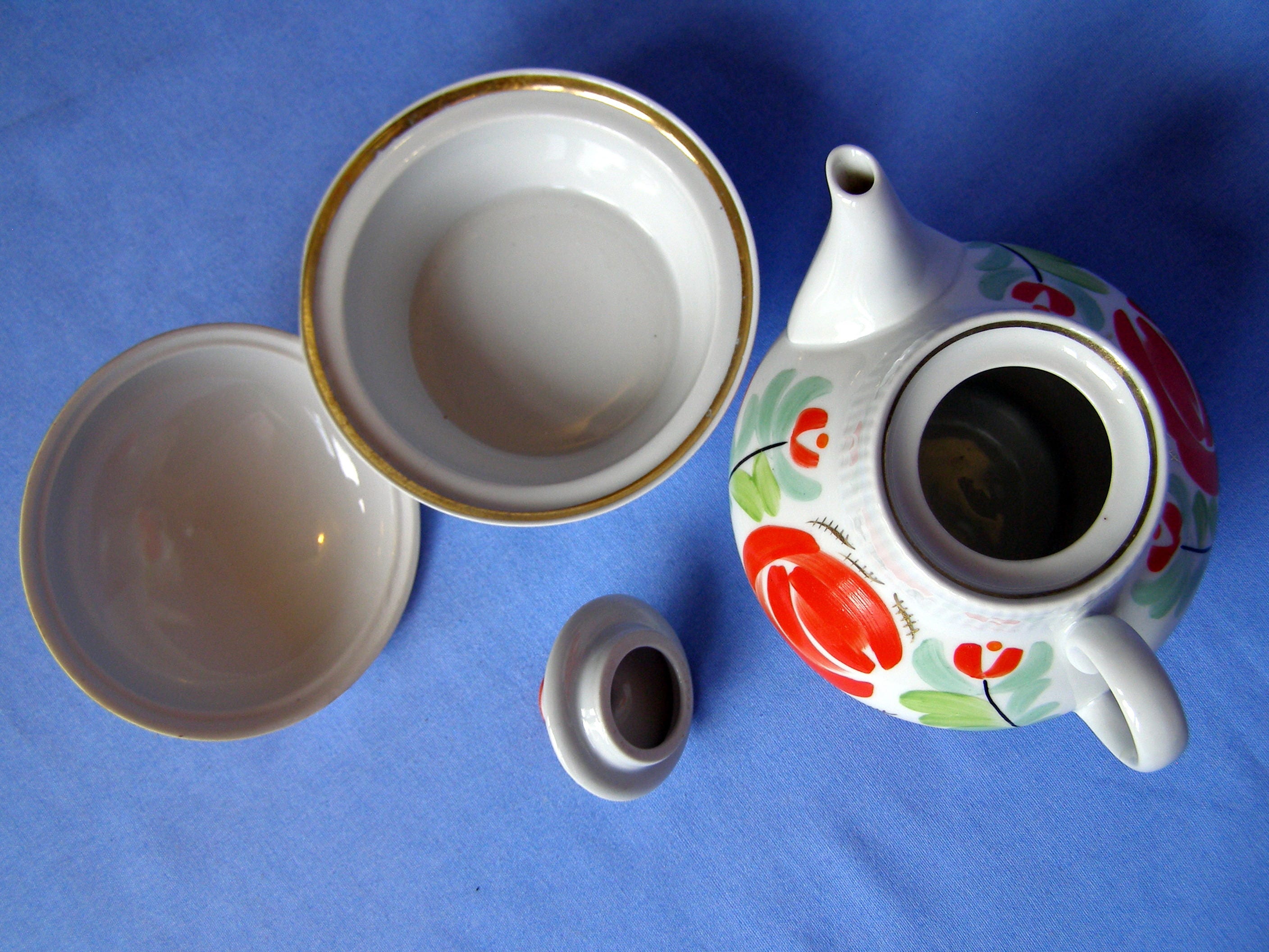 Soviet Tea Set. Soviet Set of Teapot and Sugar Bowl. Volume of | Etsy