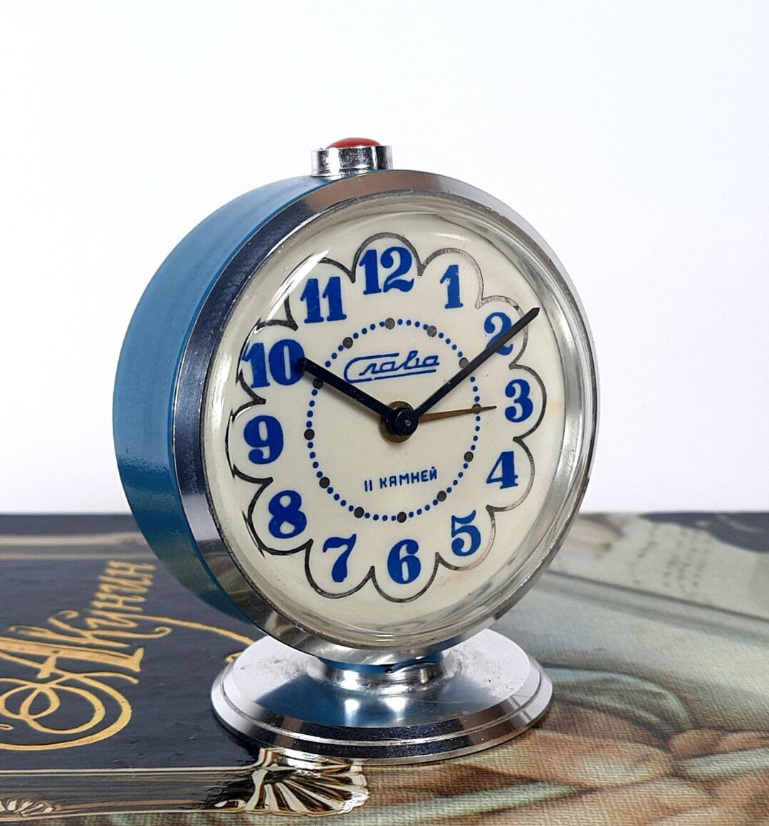 Soviet Alarm Clock. Desk Clock USSR. Vintage Clock SLAVA. Present ...