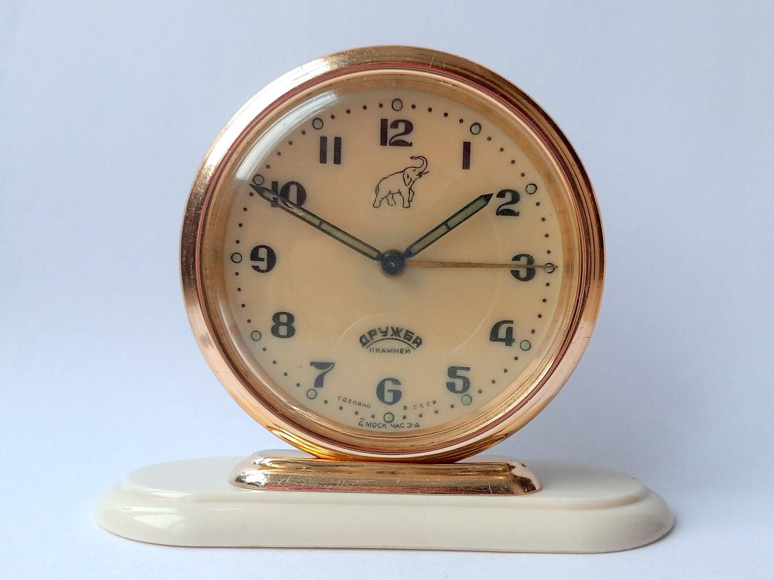 Clocks Soviet alarm clock Vintage clock SLAVA. Desk Clock USSR Home ...
