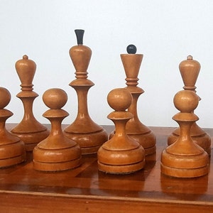 Soviet Chess Tournament. Chess Set USSR. Vintage Wooden Chess ...