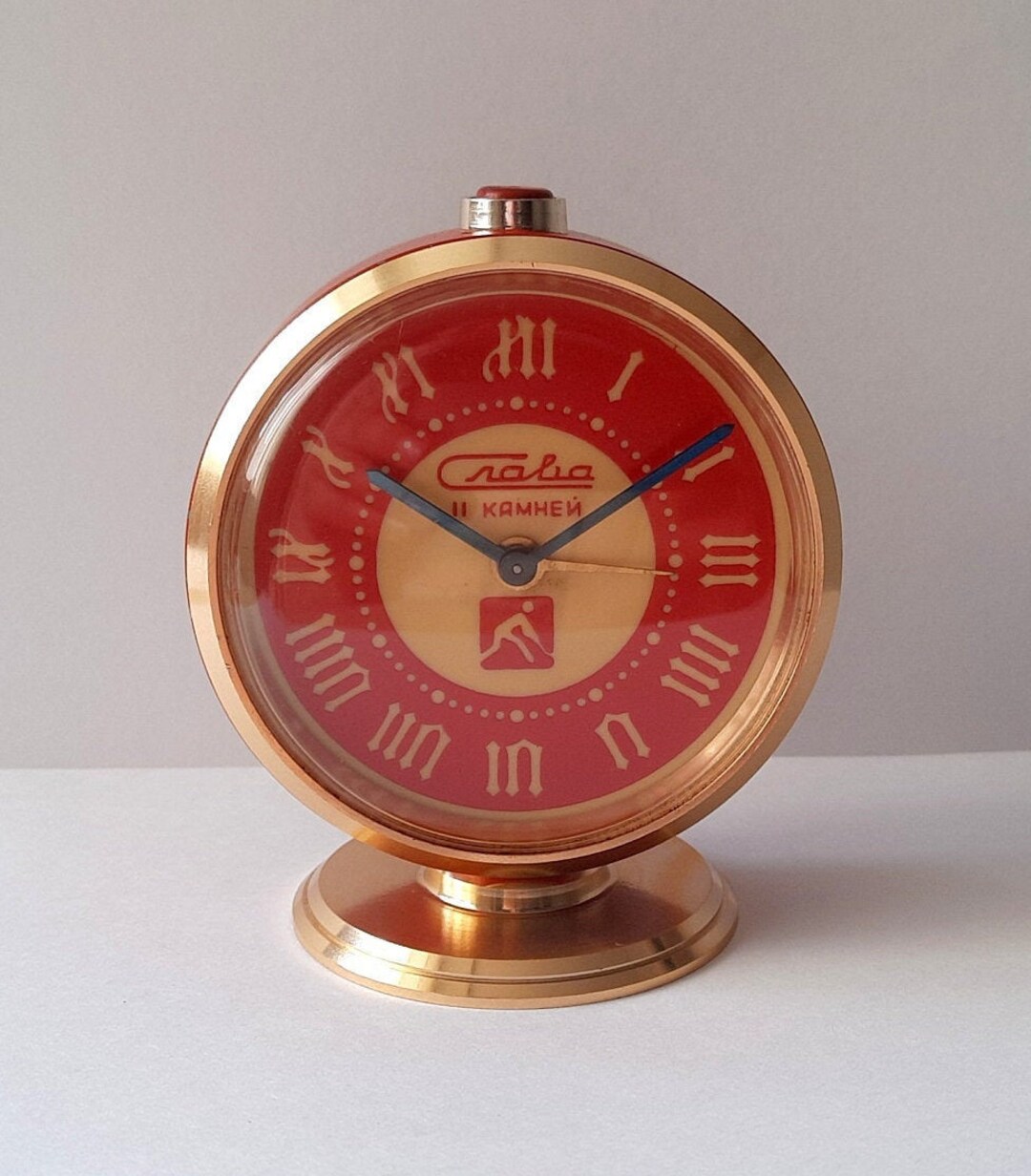 Soviet Alarm Clock. Desk Clock USSR. Vintage Clock SLAVA. - Etsy