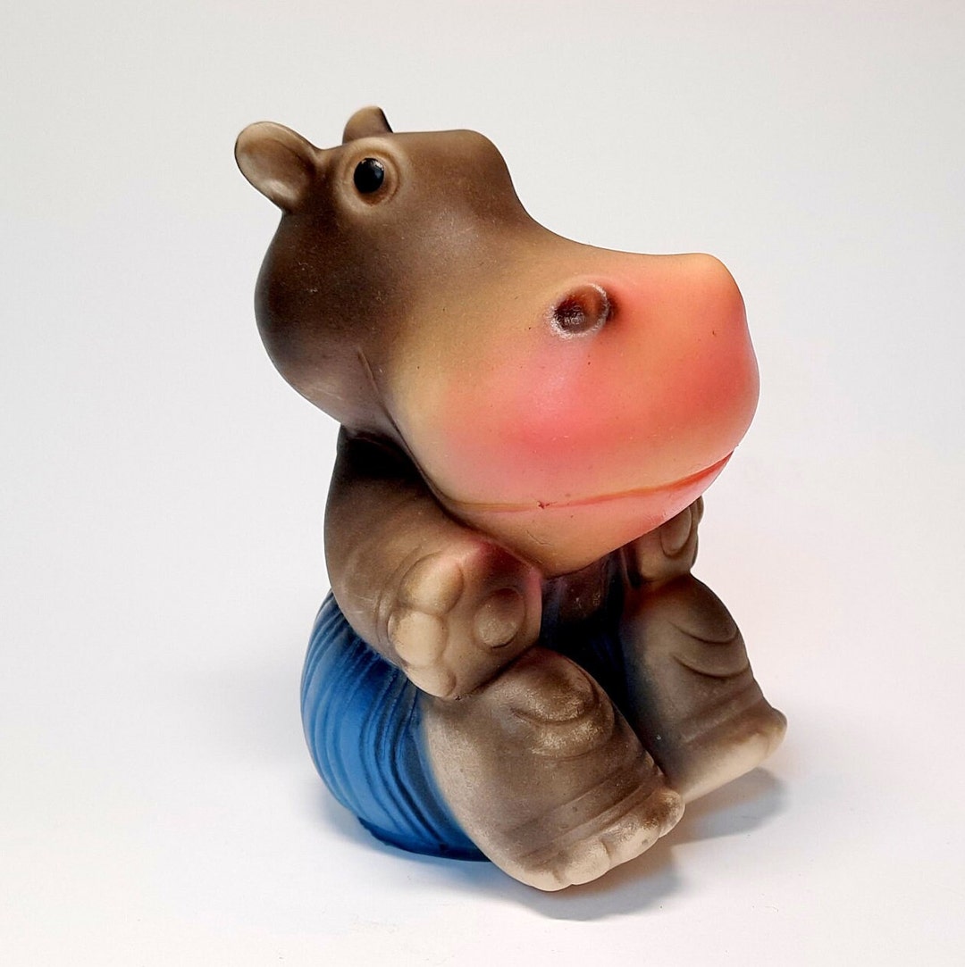 Soviet Rubber Toy Behemoth. Hippo, Soviet Toy, Vintage Toy, Soviet ...