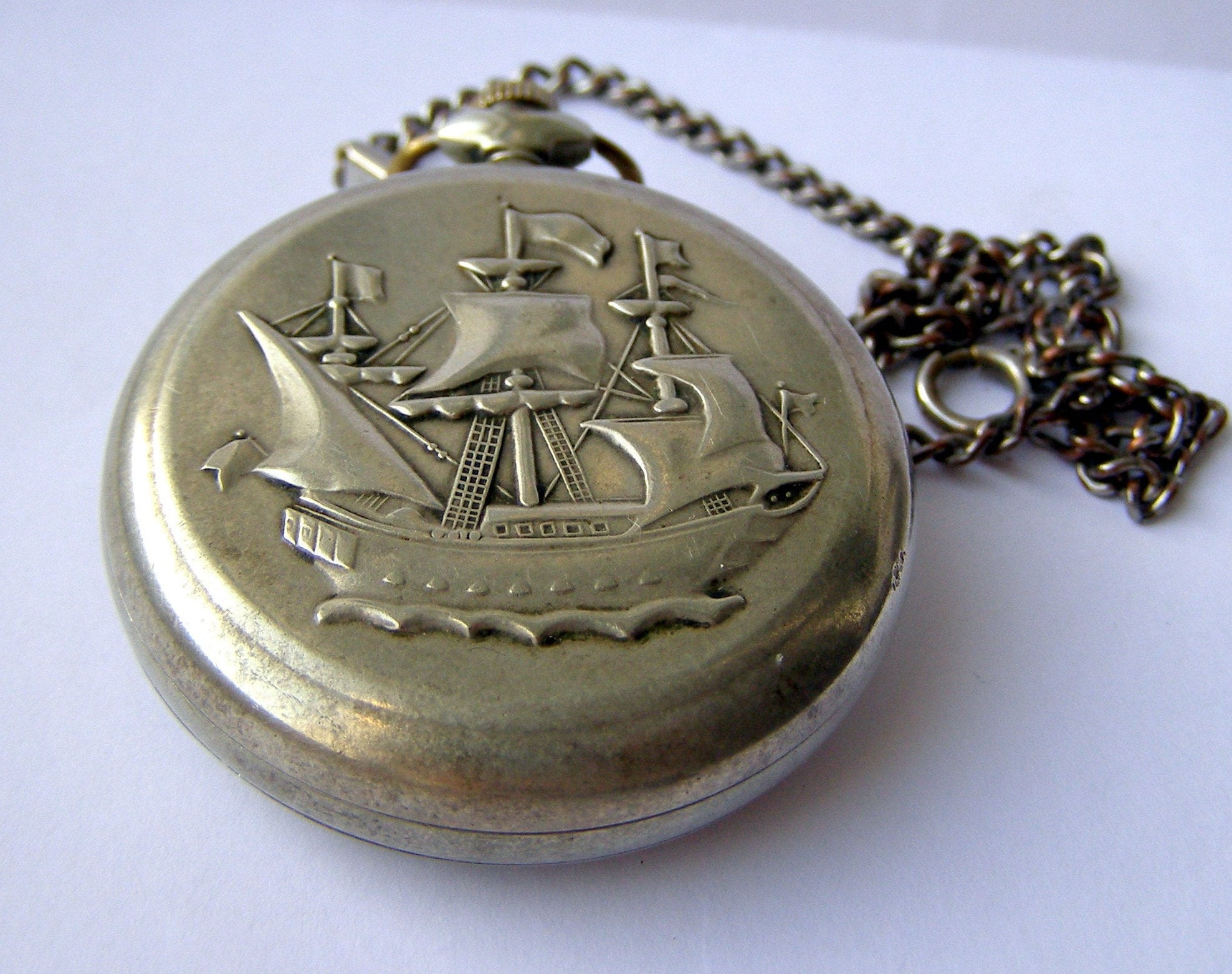 Vintage Soviet Pocket Watch. Ship. Mechanical Watch MOLNIJA | Etsy