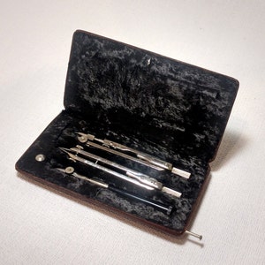 Soviet of Drawing Set. Drawing Tool USSR. Case of Drawing Instruments ...