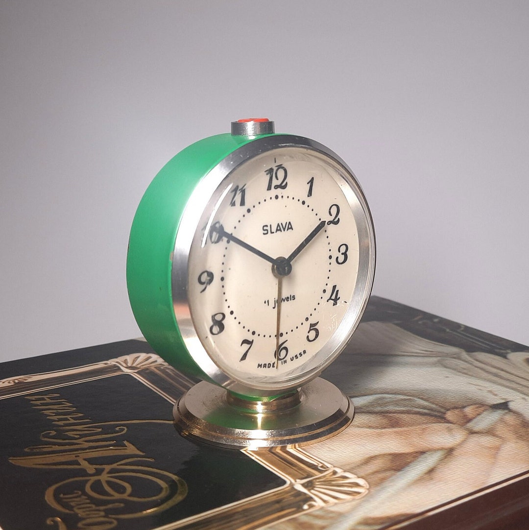Soviet Alarm Clock. Desk Clock USSR. Vintage Clock SLAVA. Present ...