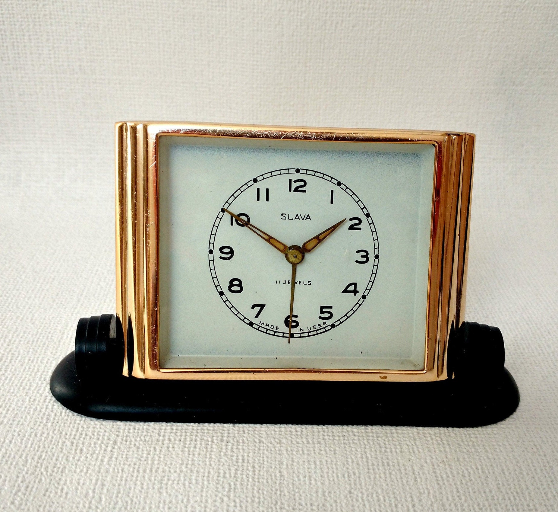 Soviet Alarm Clock. Desk Clock USSR. Vintage Clock SLAVA. | Etsy