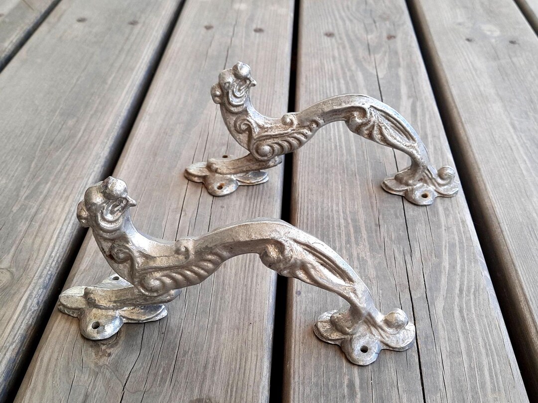 Vintage Door Handles. Metal Handles of the Ussr.soviet Door Handle Lion ...