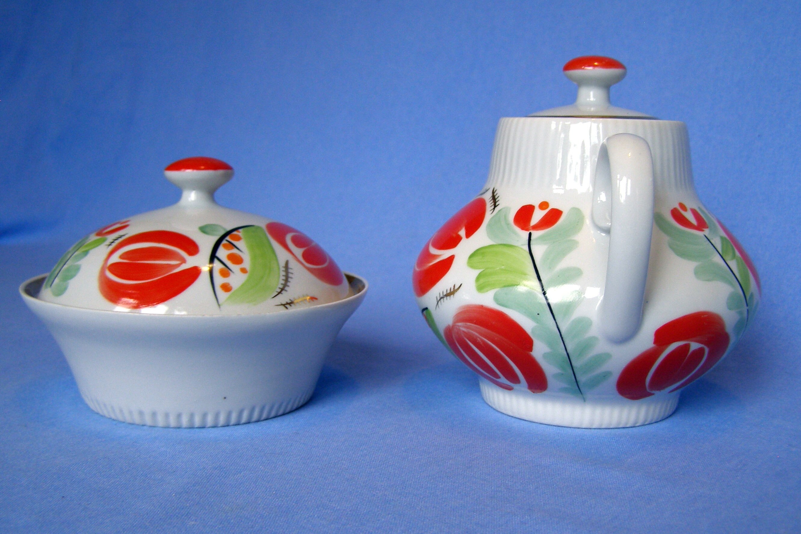 Soviet Tea Set. Soviet Set of Teapot and Sugar Bowl. Volume of | Etsy