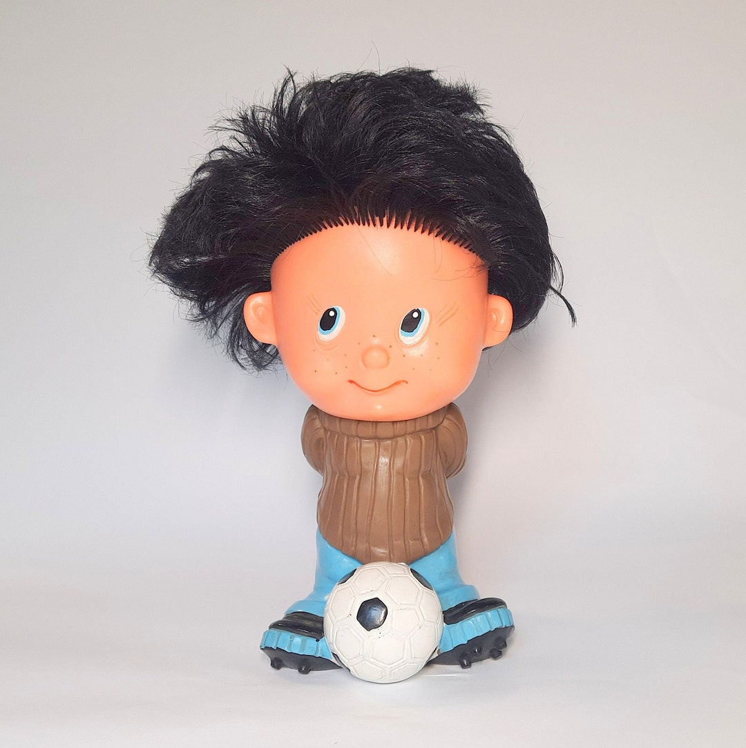 18 Cm Soviet Footballer. Vintage Toy. Rubber Doll Boy. Soccer Player ...