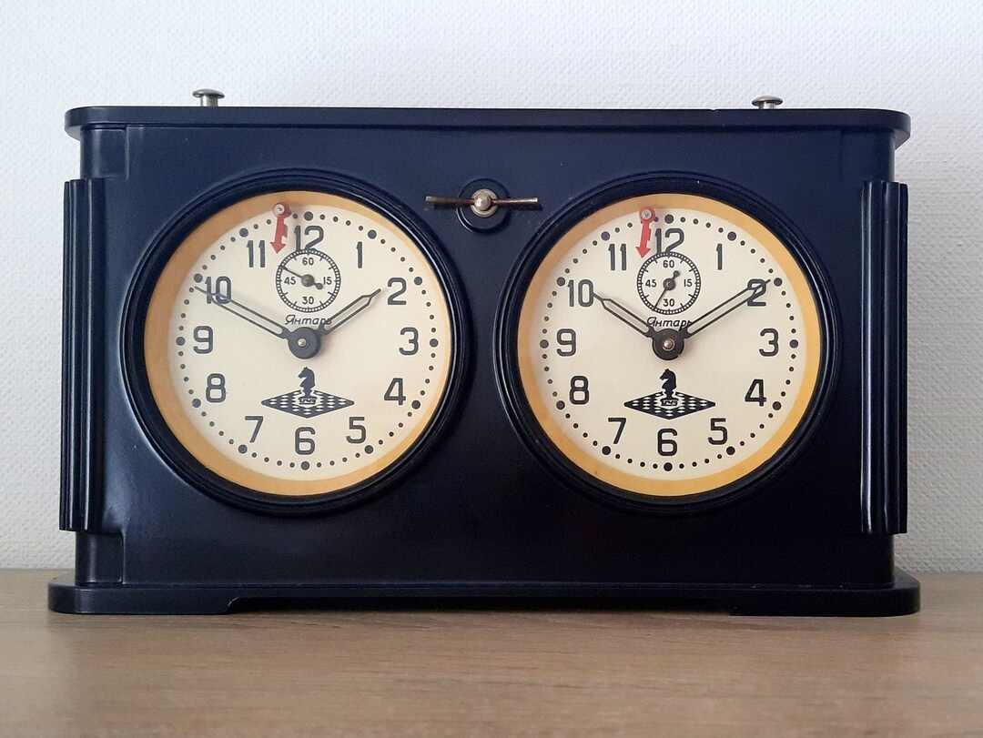 Soviet Mechanical Chess Clock, "jantar" Made in the 60's. the Clock ...