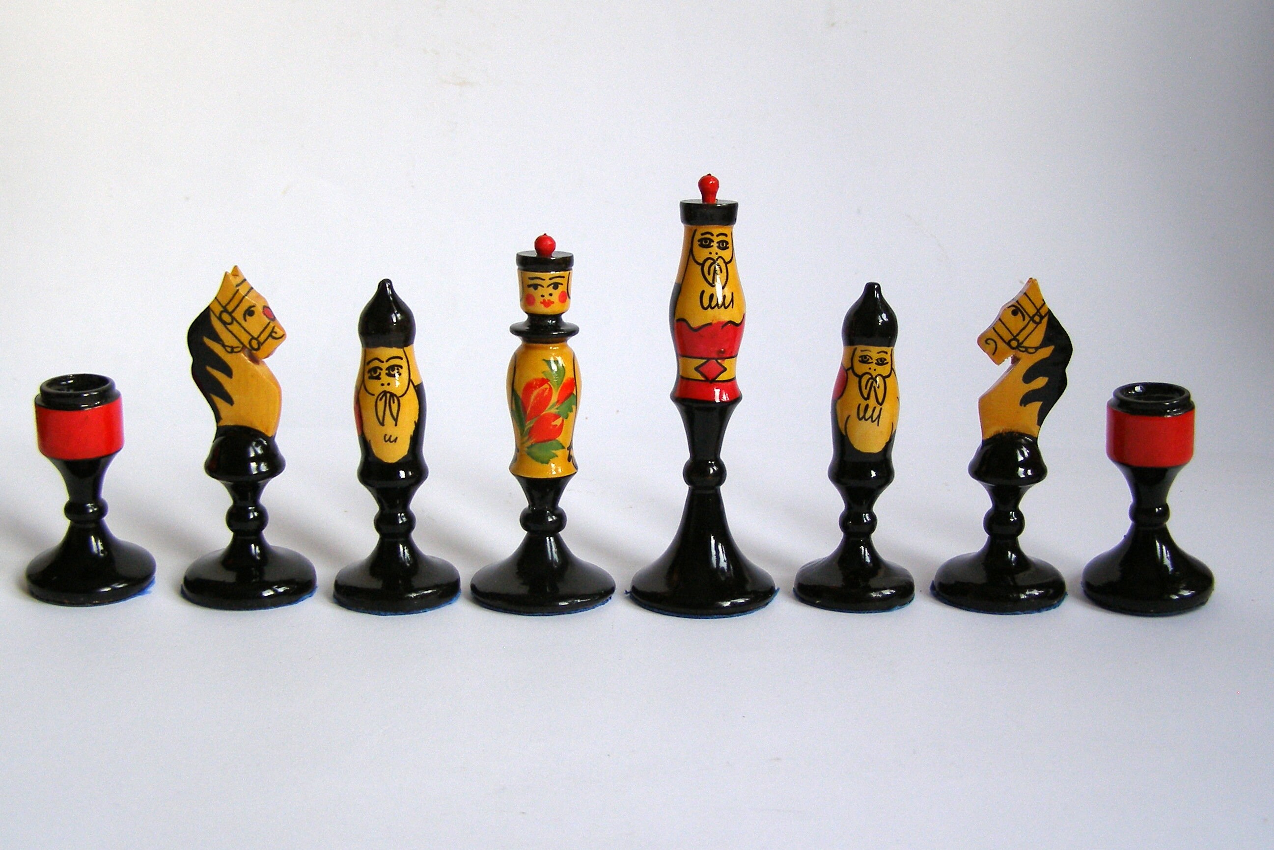 NOS, Soviet Chess Set, Vintage Chess Set USSR, Hand Painted, Pysanka ...