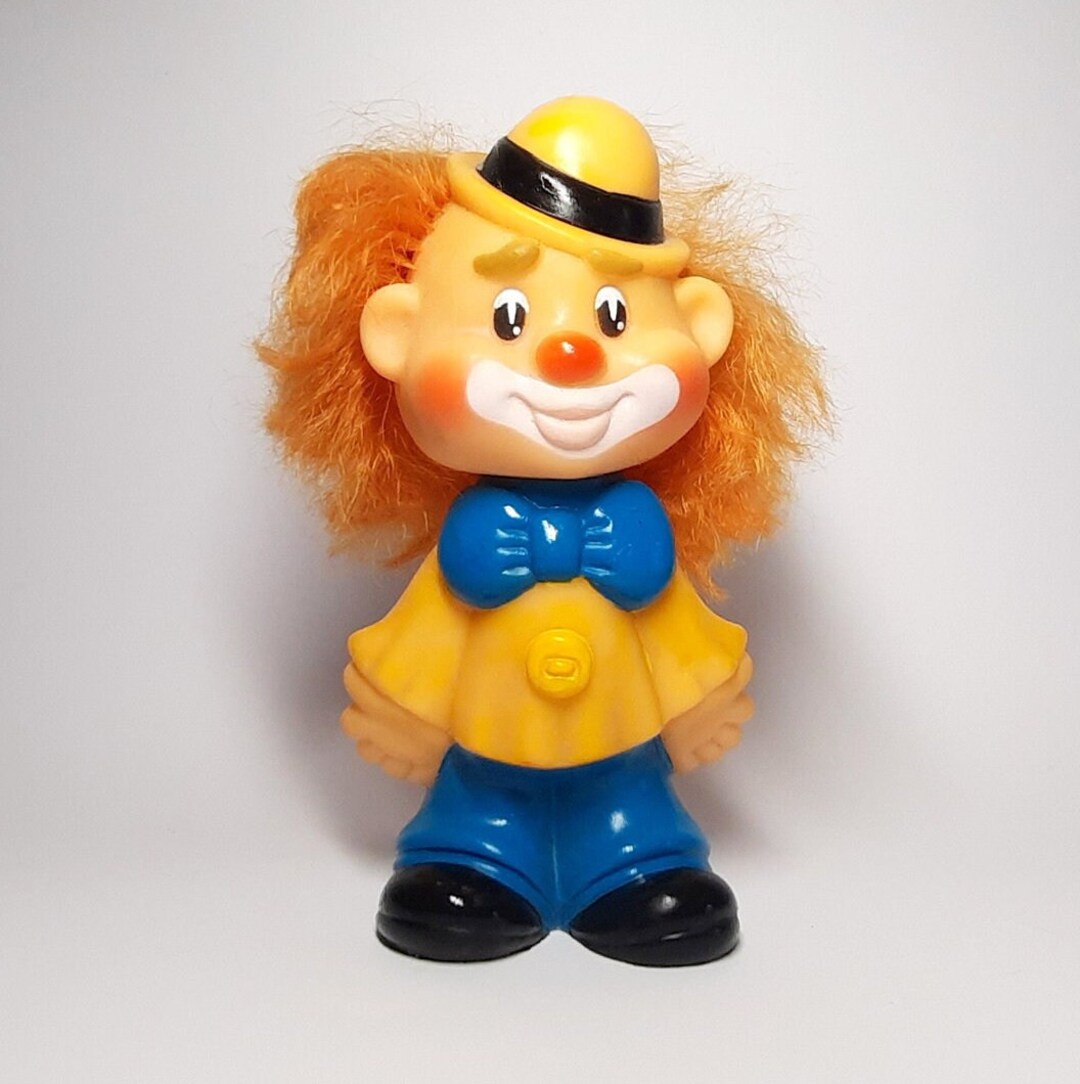 21cm Vintage Rubber Clown. Soviet Toy. Vintage Clown. Clown. Puppet ...