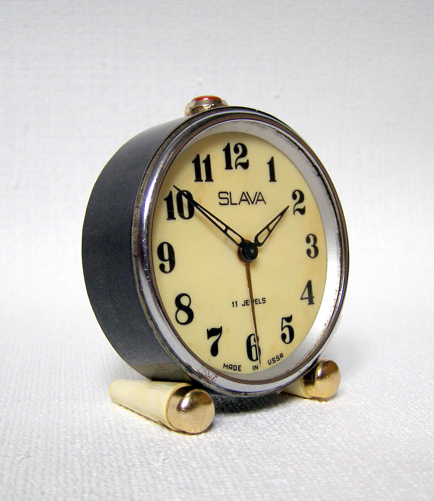 Clocks Soviet alarm clock Vintage clock SLAVA. Desk Clock USSR Home ...