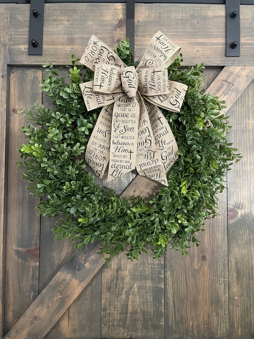 Easter Bow for Wreath, Wreath Bow, Christian Bow for A Wreath - Etsy