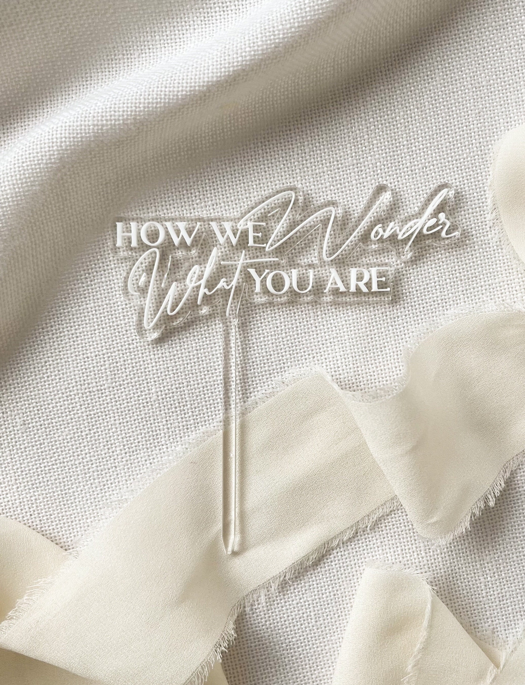 Gender Reveal Cake Topper, How We Wonder What You Are, Twinkle Twinkle ...