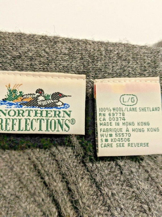 Northern Reflections Wool Cardigan Sweater SZ L - Gem