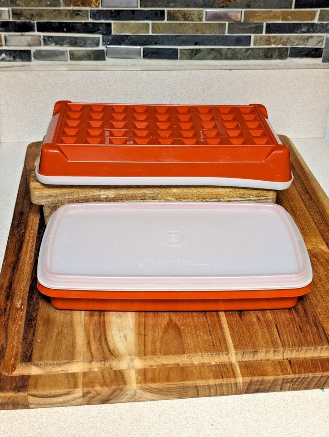 Tupperware Paprika Rectangle Deli Meat Cheese Bacon Keepers - Etsy
