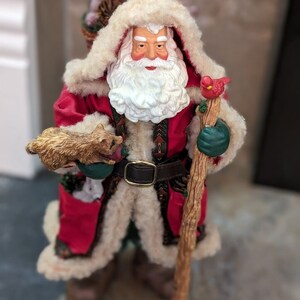 Woodland Santa 10 Inch Resin Figurine - Etsy