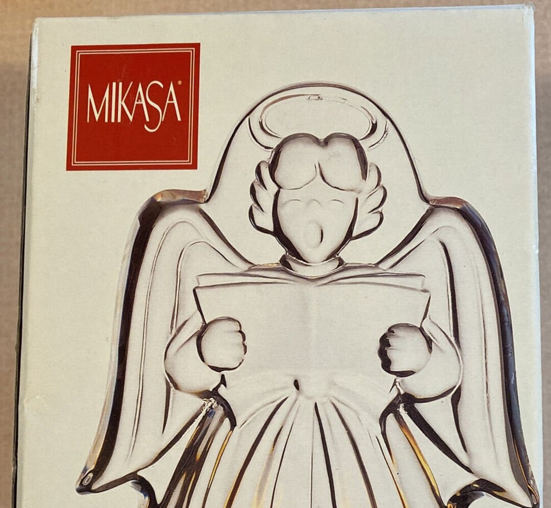 Mikasa Angels Dream Heavy Glass Christmas Candle Holder in Box - Etsy