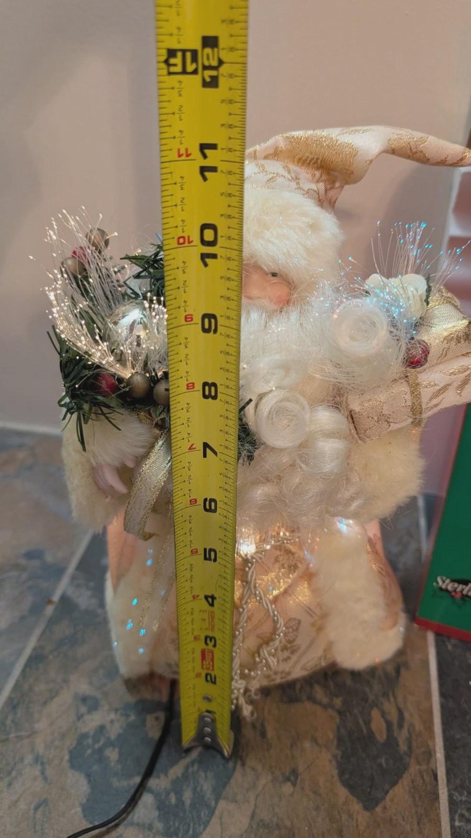 Sterling Fiber Optic Santa Claus Vintage 10 Inch Christmas Decoration ...