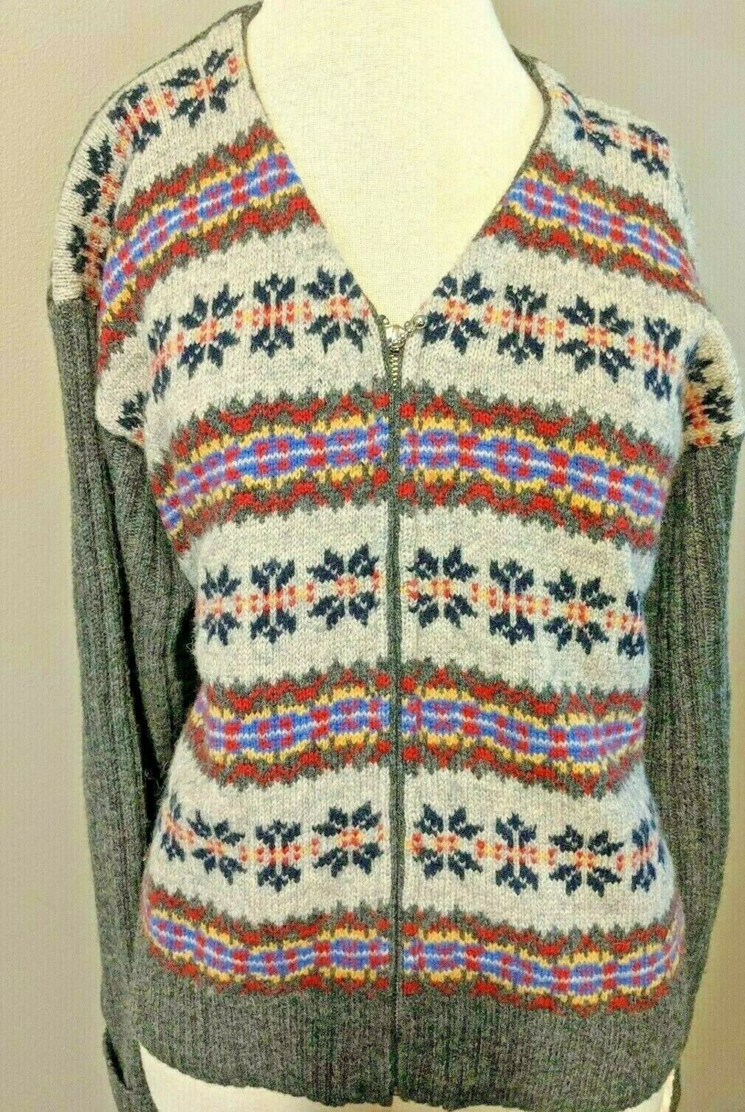 Northern Reflections Wool Cardigan Sweater SZ L - Etsy