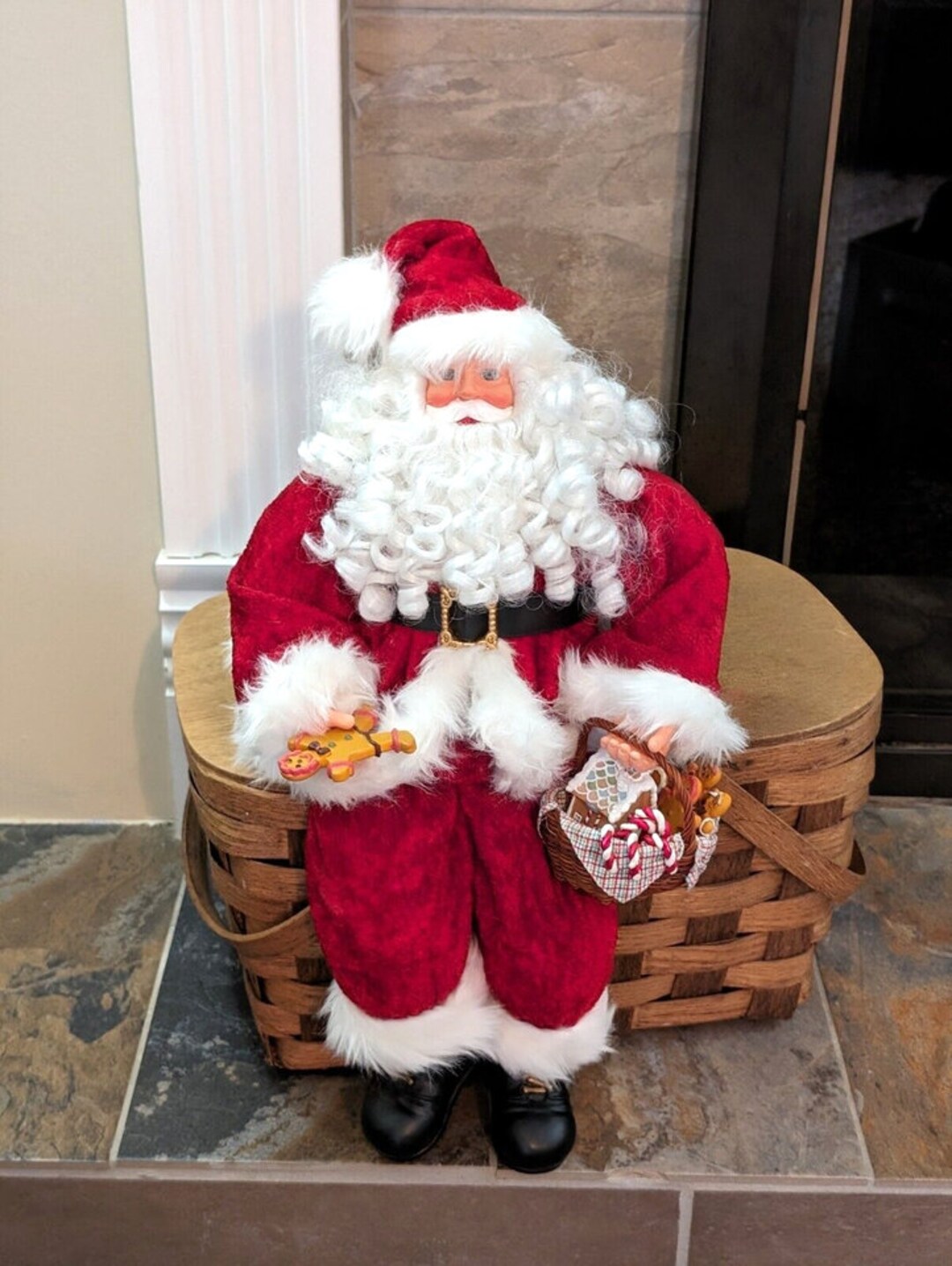 Gingerbread Santa Large Shelf Sitter Doll - Etsy