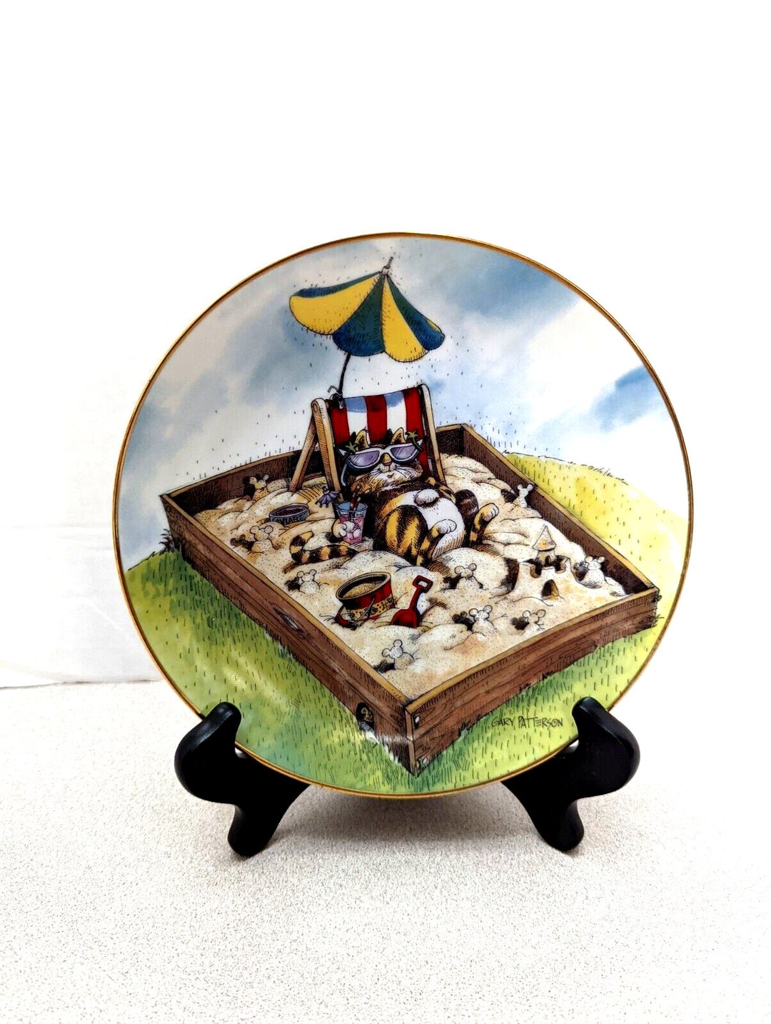 Gary Patterson Comical Cats Plate Time Out 1987 - Etsy