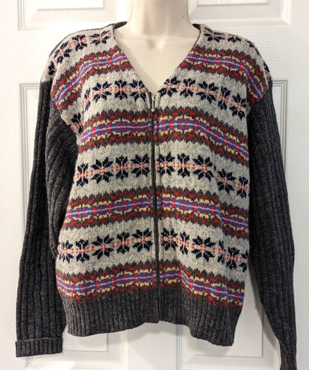 Northern Reflections Wool Cardigan Sweater SZ L - Etsy