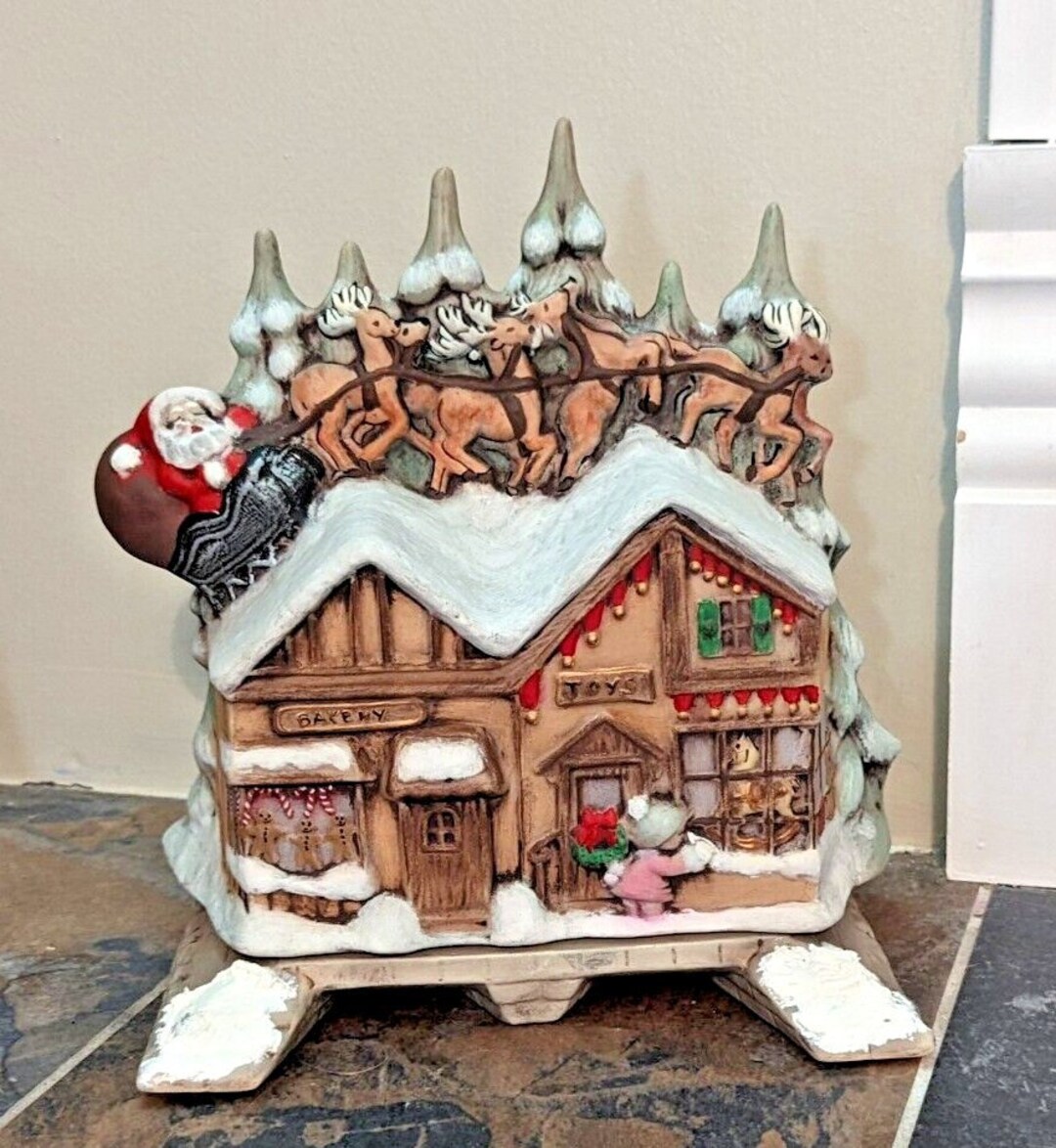 Santa Toy Shop and Bakery Vintage Byron Mold Ceramic House - Etsy