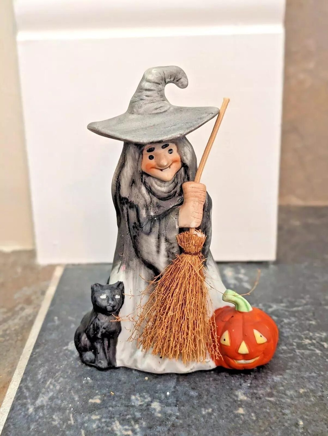 Ceramic Witch Vintage Halloween Figurine - Etsy