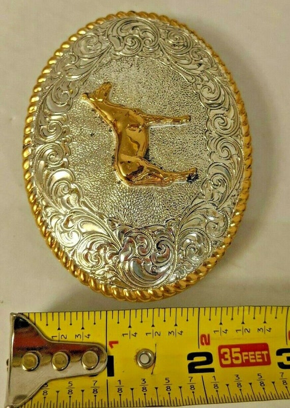 Crumrine Western Horse Vintage Belt Buckle - Gem Crumrine Western Horse Vintage Belt Buckle - Gem