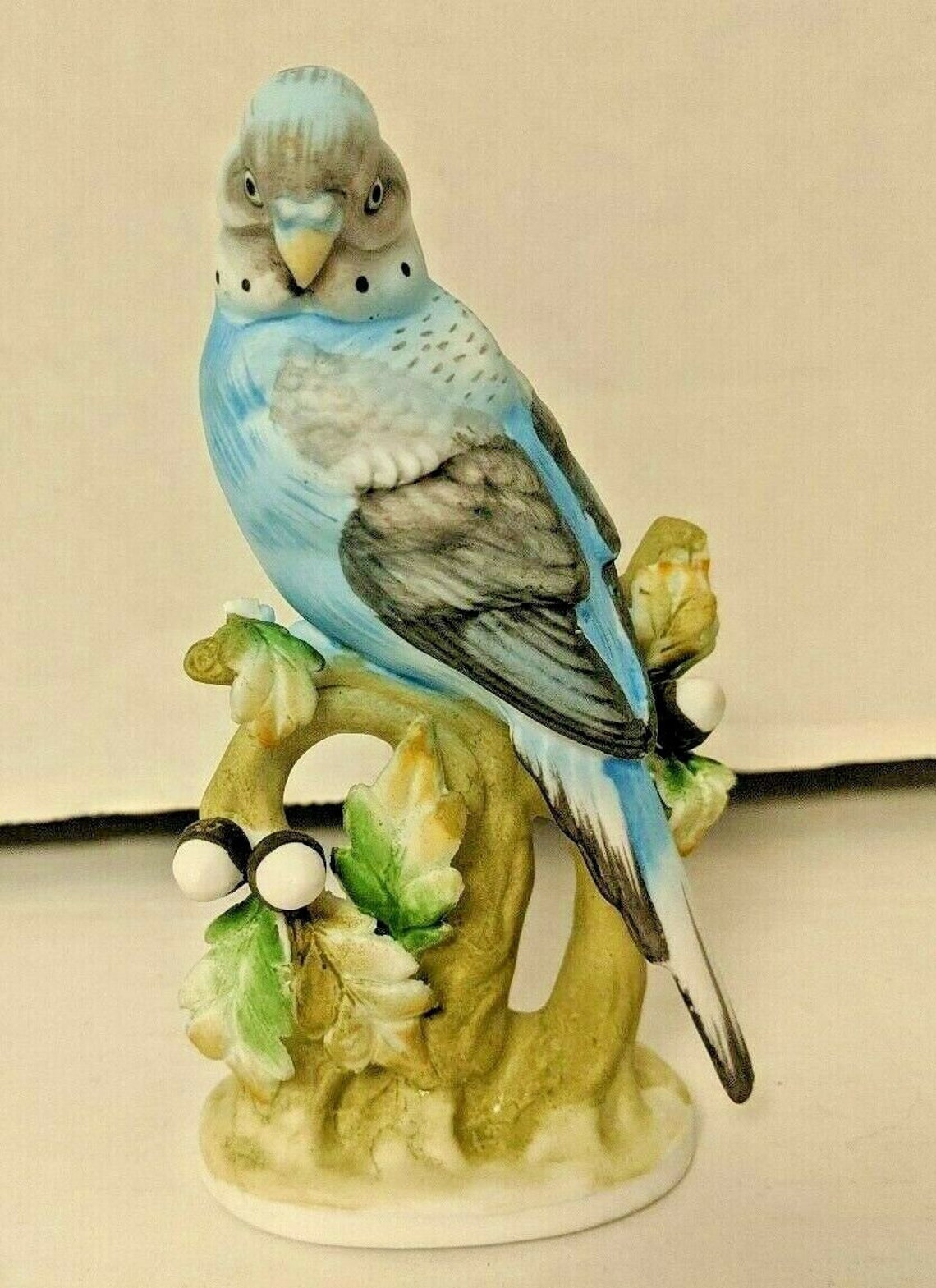 Lefton Blue Parakeet Bird Figurine - Etsy