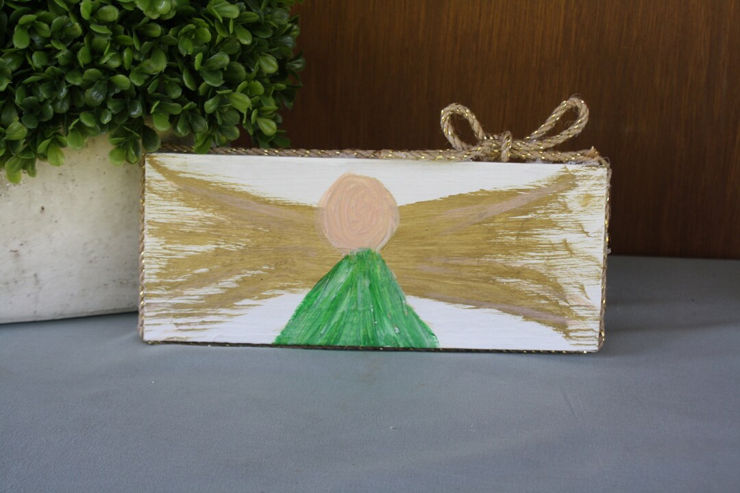 Wood Block Angel - Etsy
