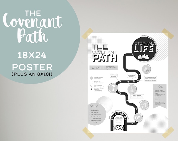 The Covenant Path Poster | Size 18x24, 8x10 | Digital Print | Instant ...