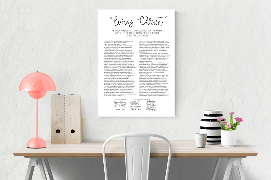 The Living Christ | Poster 24x36 | Digital Print | Instant Download ...