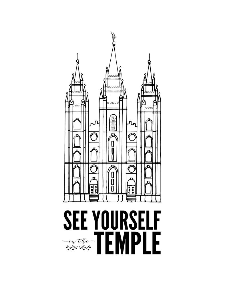 LDS Salt Lake Temple Print & Quote | Poster 24x36 | Digital Print ...