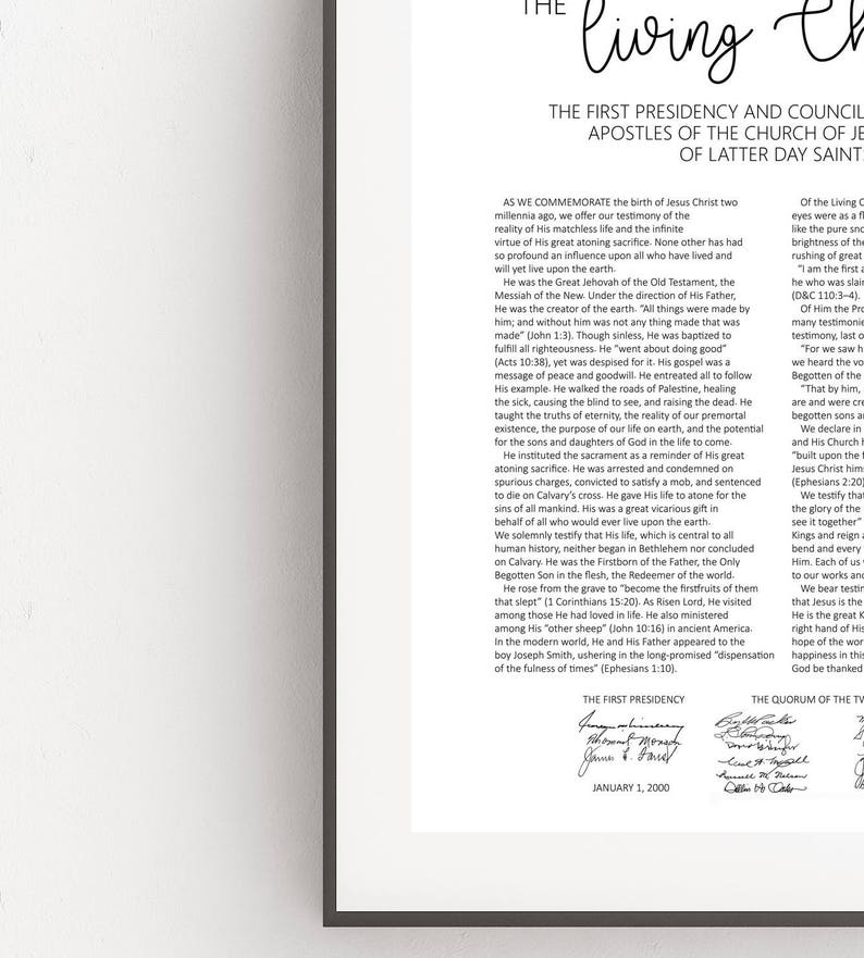 Living Christ St. George, Utah Temple Family Proclamation Set of 3 ...