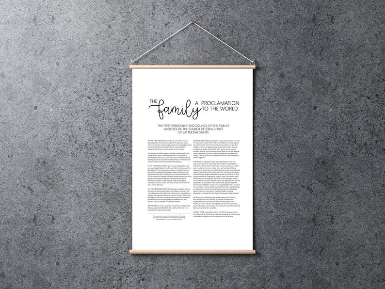 Living Christ Salt Lake Temple Family Proclamation Set - Etsy