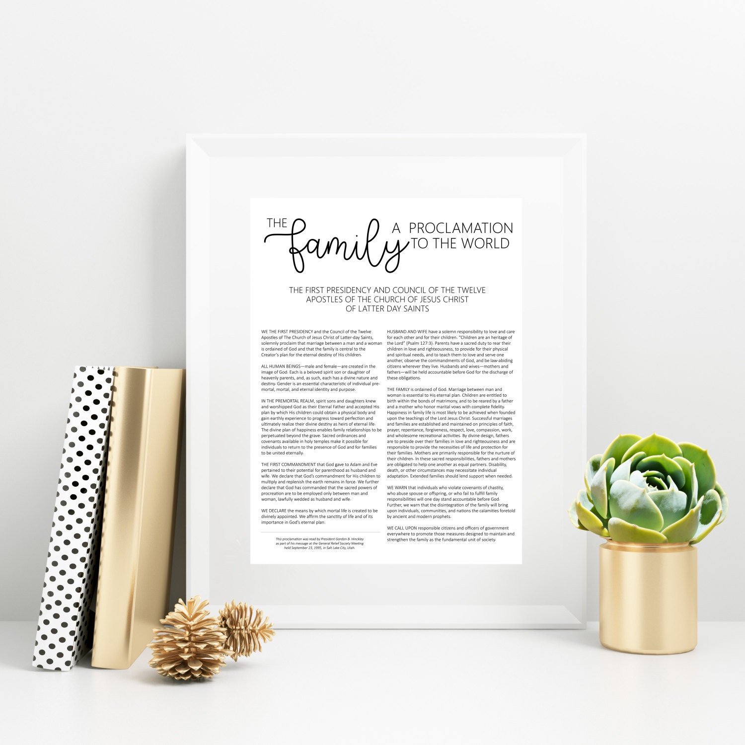 The Family Proclamation | 8x10, 11x14 | Digital Print | Instant ...