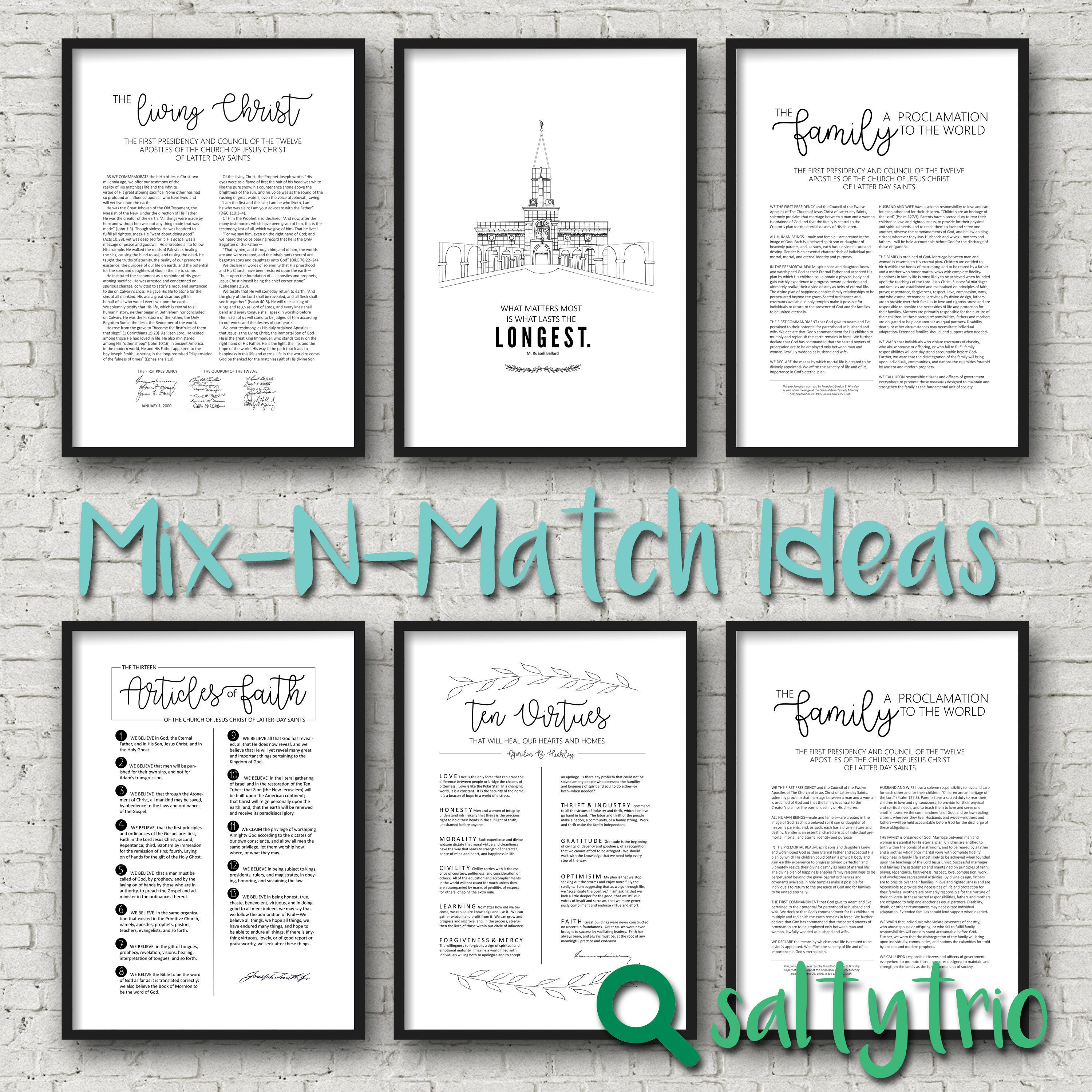 LDS Salt Lake Temple Print & Quote | Poster 24x36 | Digital Print ...