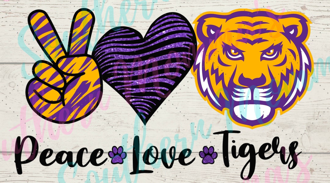 Peace Love Tigers Sublimation PNG File Instant Download - Etsy