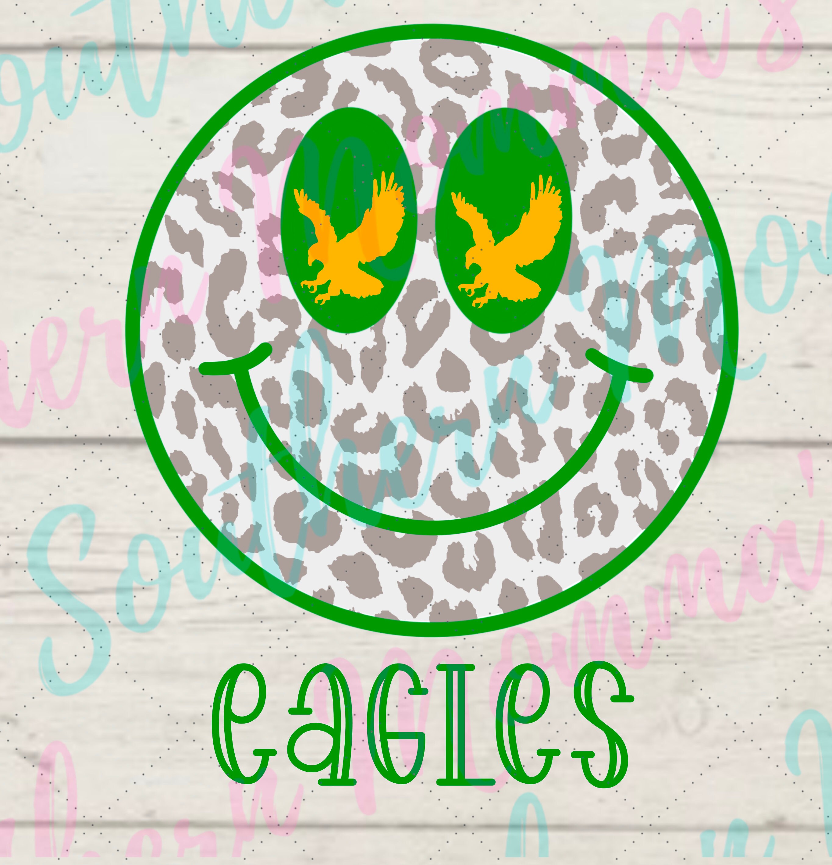 Eagles Smiley Face Sublimation PNG File - Etsy