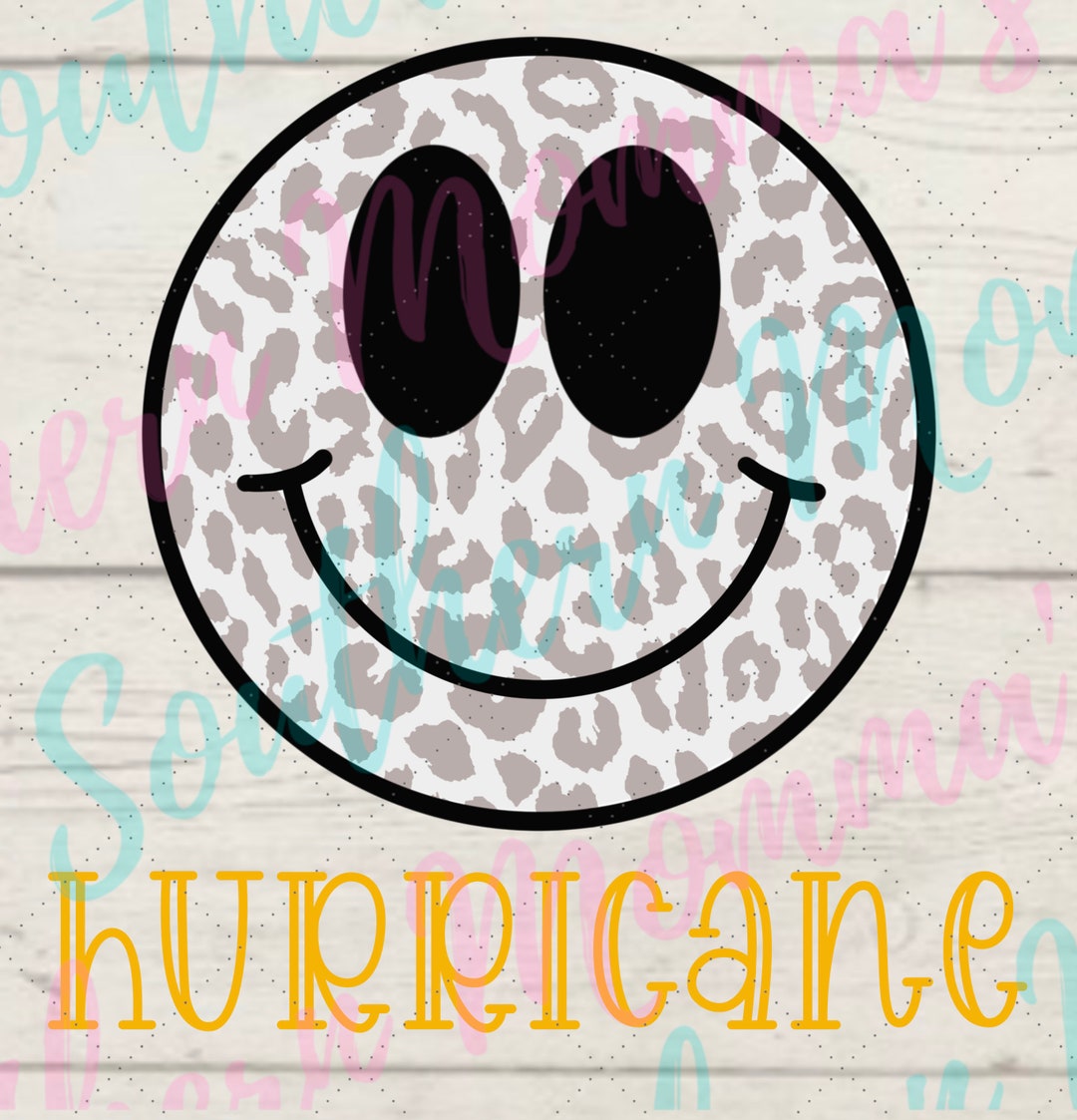 Hurricane Smiley Face Sublimation PNG File Instant Download - Etsy