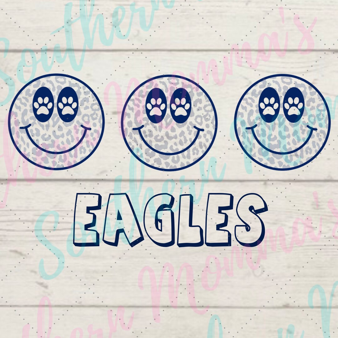 Eagles Triple Smiley Face Sublimation PNG File Instant Download - Etsy