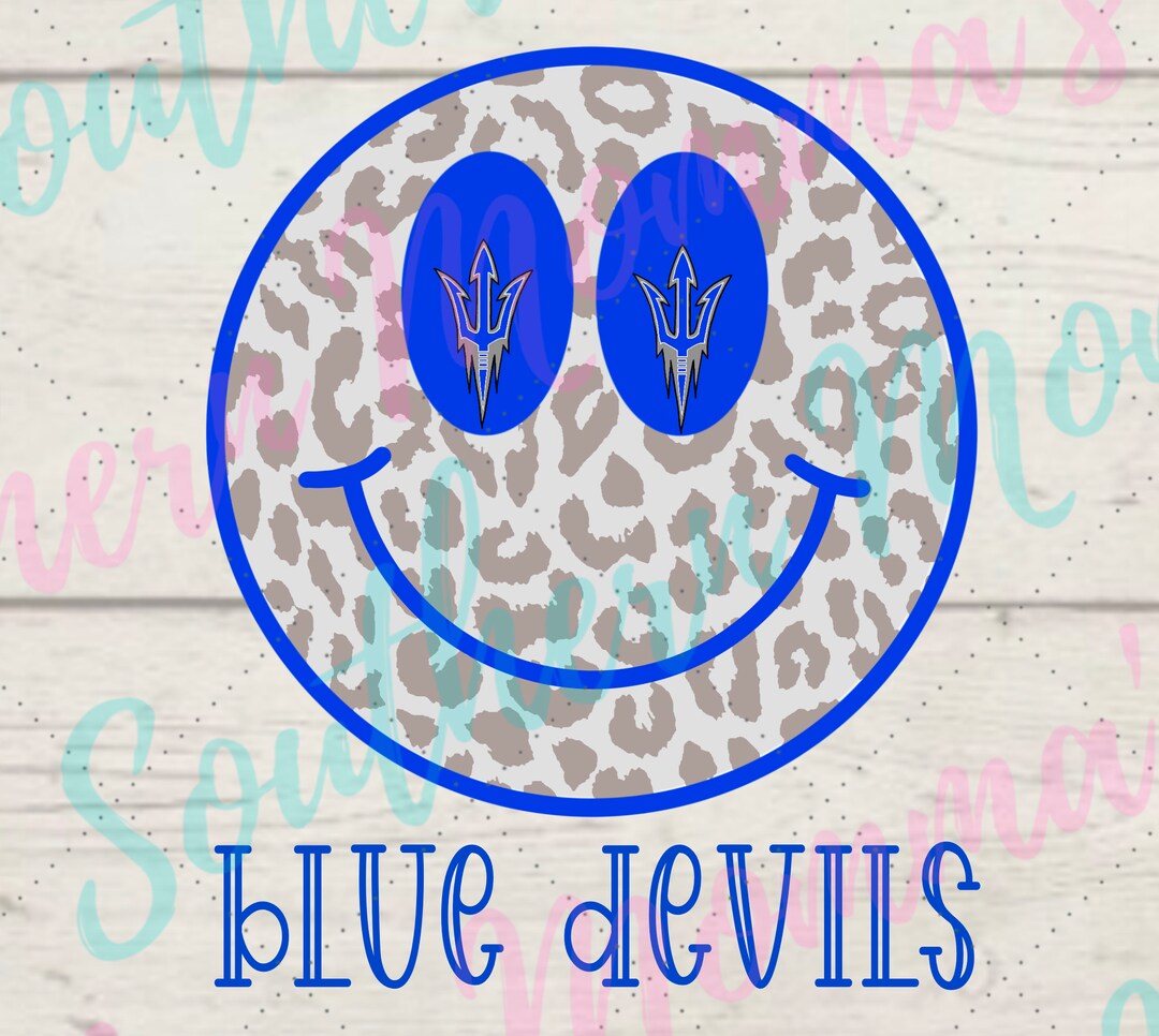Blue Devils Smiley Face Sublimation PNG File - Etsy