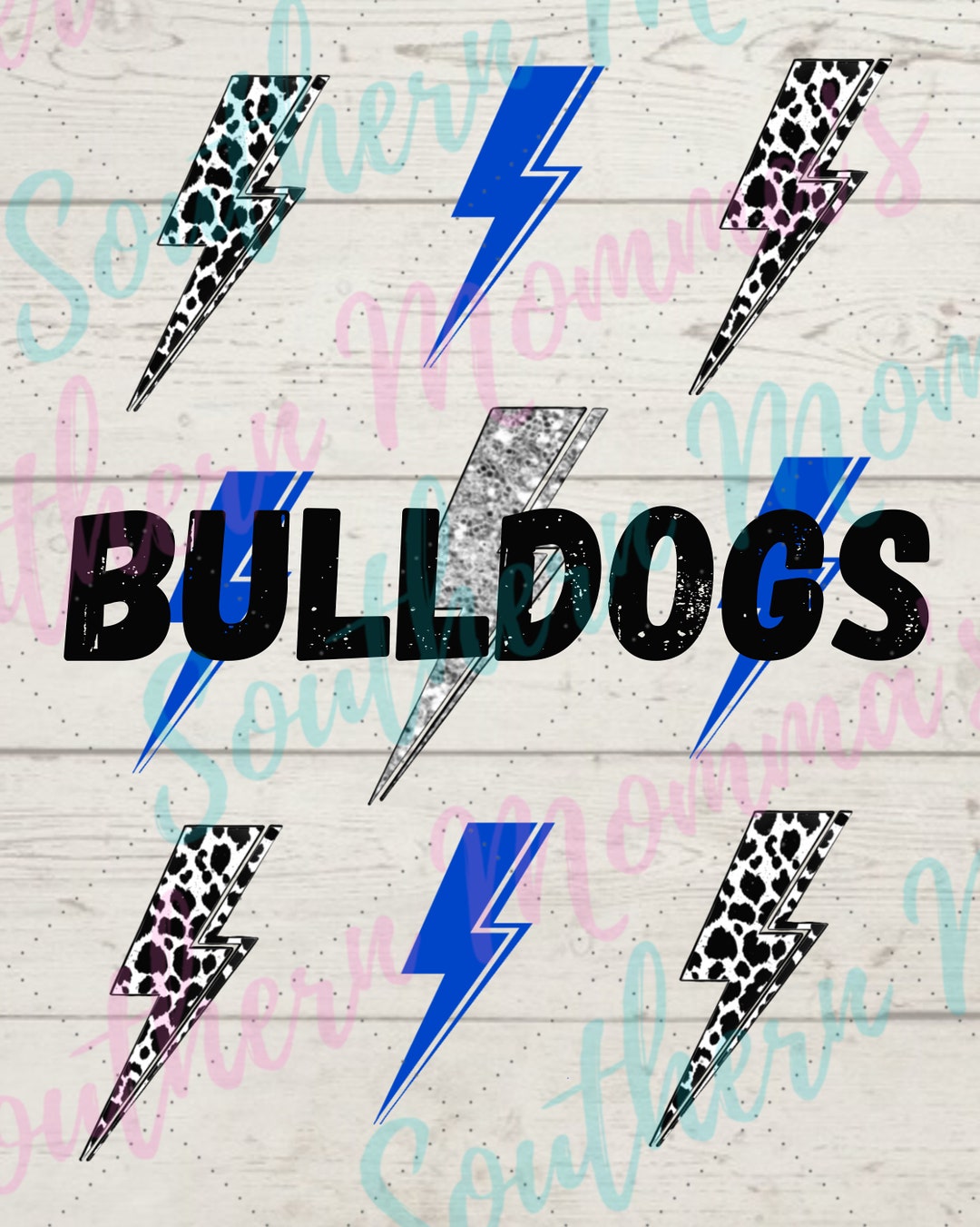 Bulldogs Lightening Bolt Sublimation PNG File - Etsy