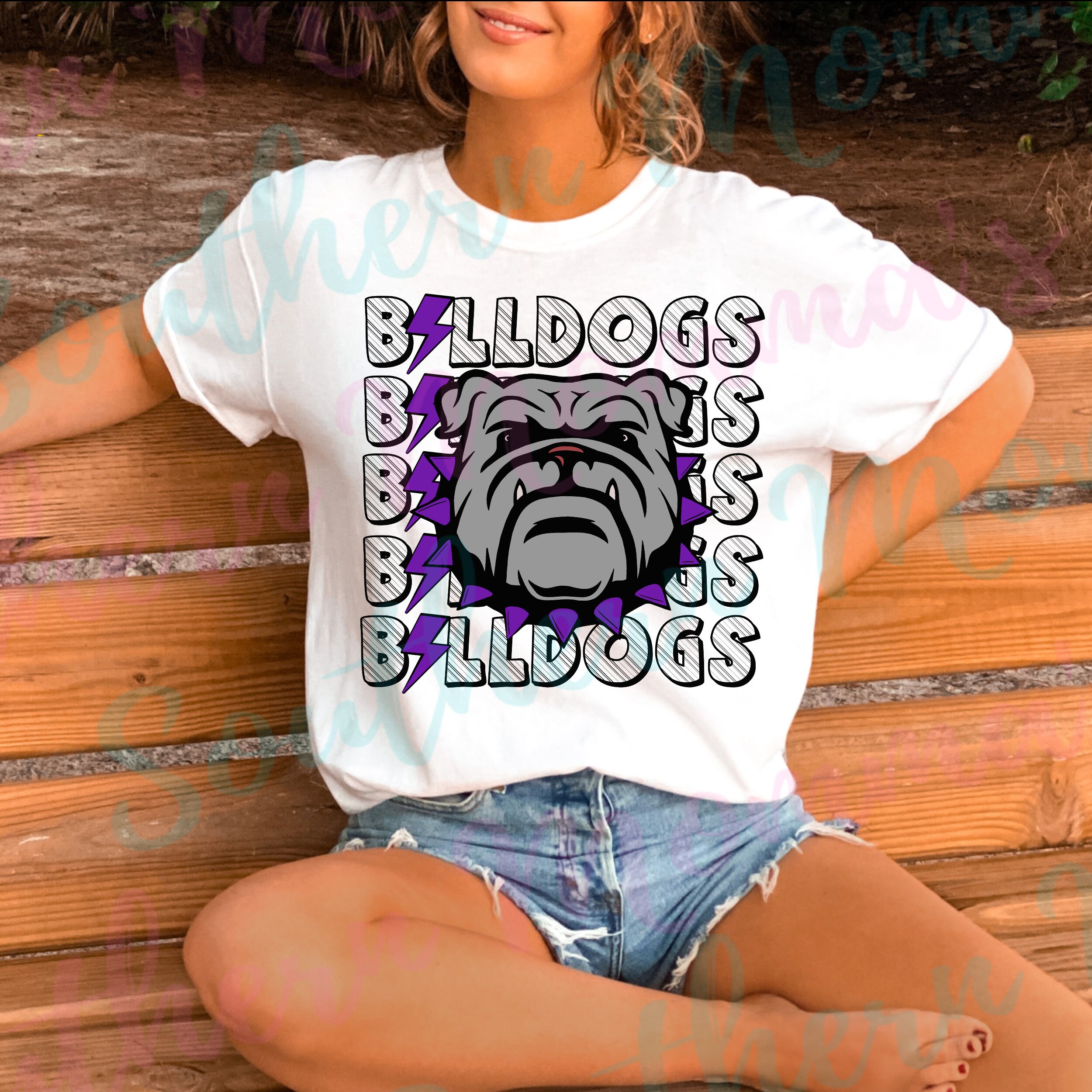 Bulldogs With Lightening Bolt Sublimation PNG File - Etsy