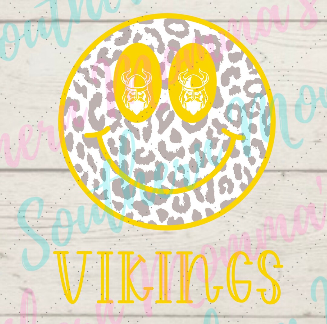 Vikings Smiley Face Sublimation PNG File Instant Download - Etsy